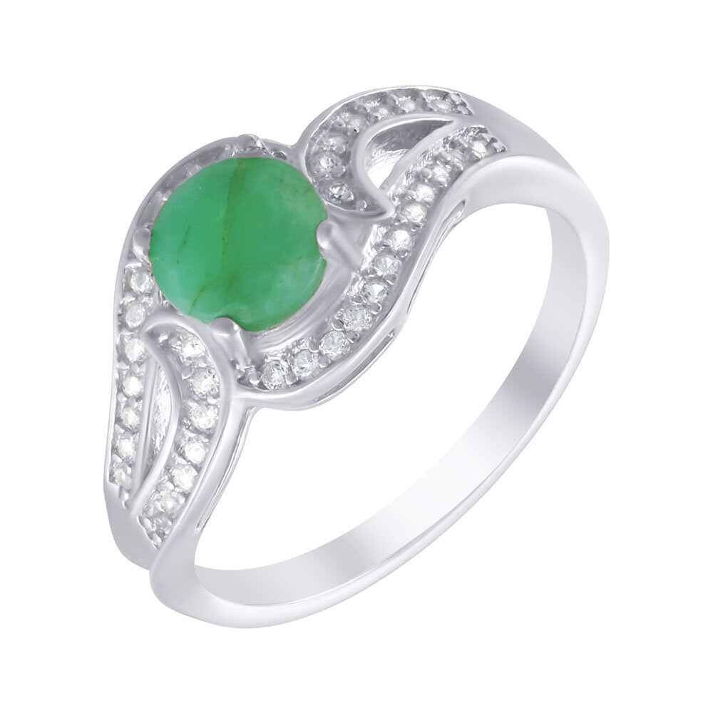 Кольцо, серебро, 925 проба, берилл, топаз