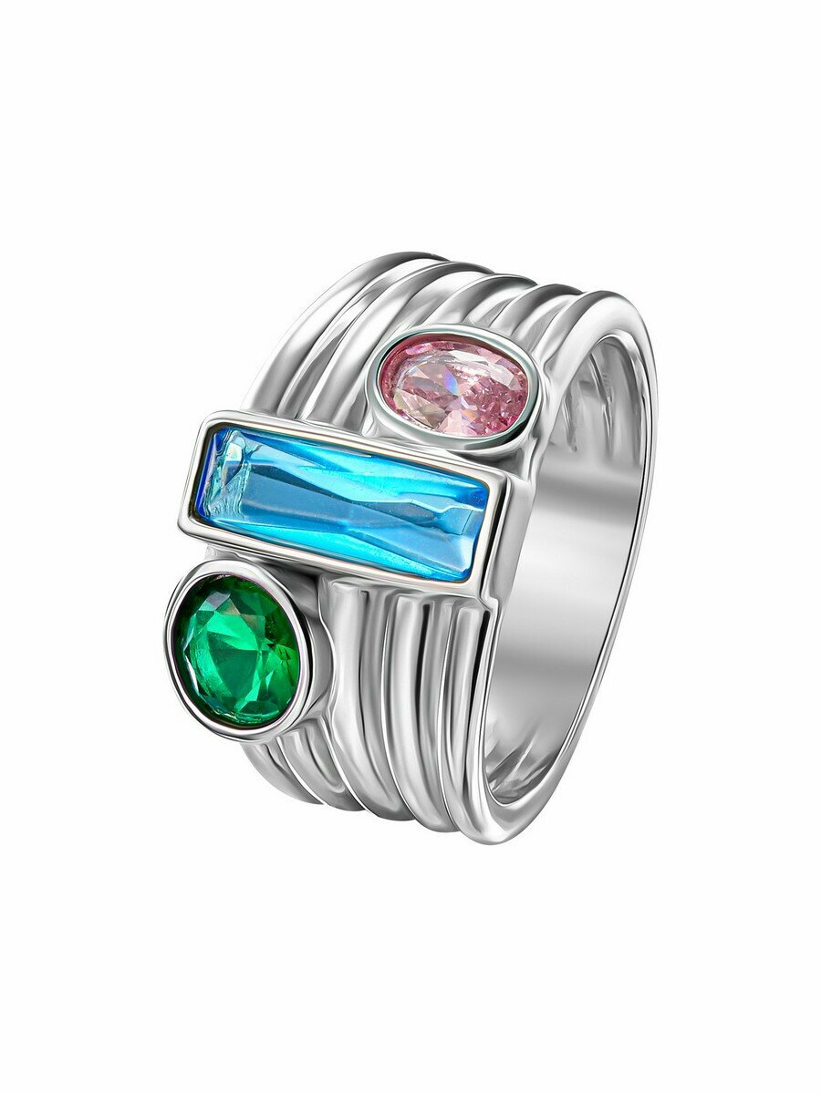 Кольцо, серебро, 925 проба, стекло