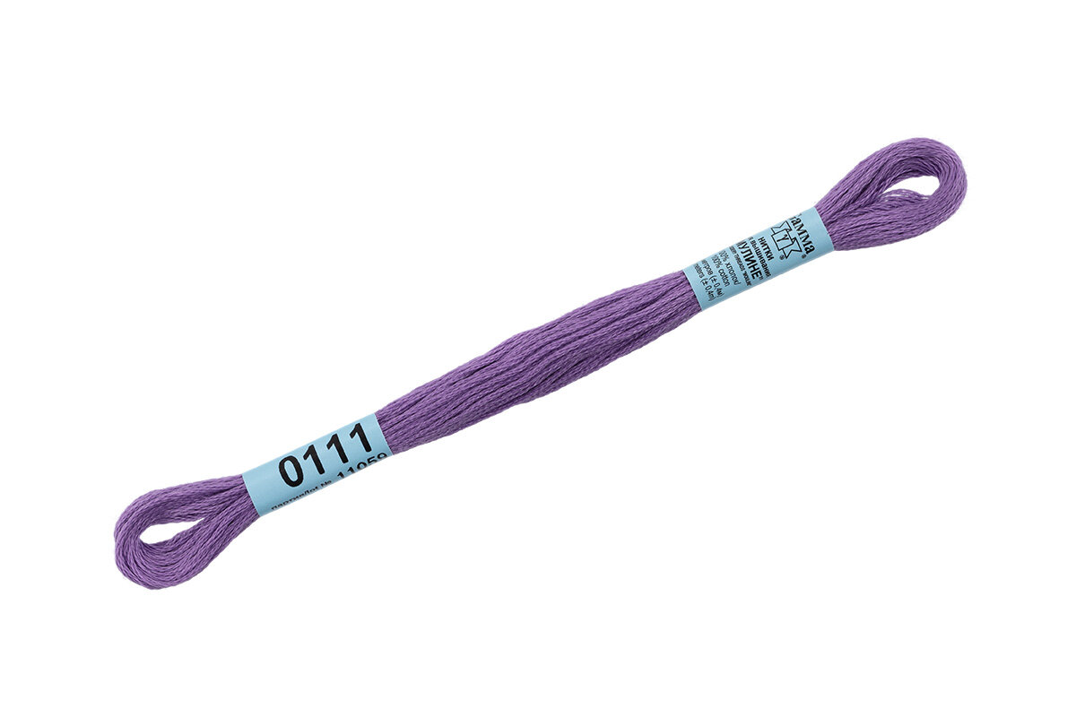 Мулине GAMMA нитки для вышивания 8м. 0111 сиреневый, 1 штука.