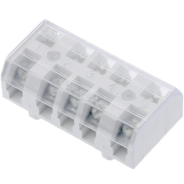 Блок БЗ26-4П25-В/В-5 зажимов винтовых 5 пар 4,0кв. мм (13 шт. в наборе)