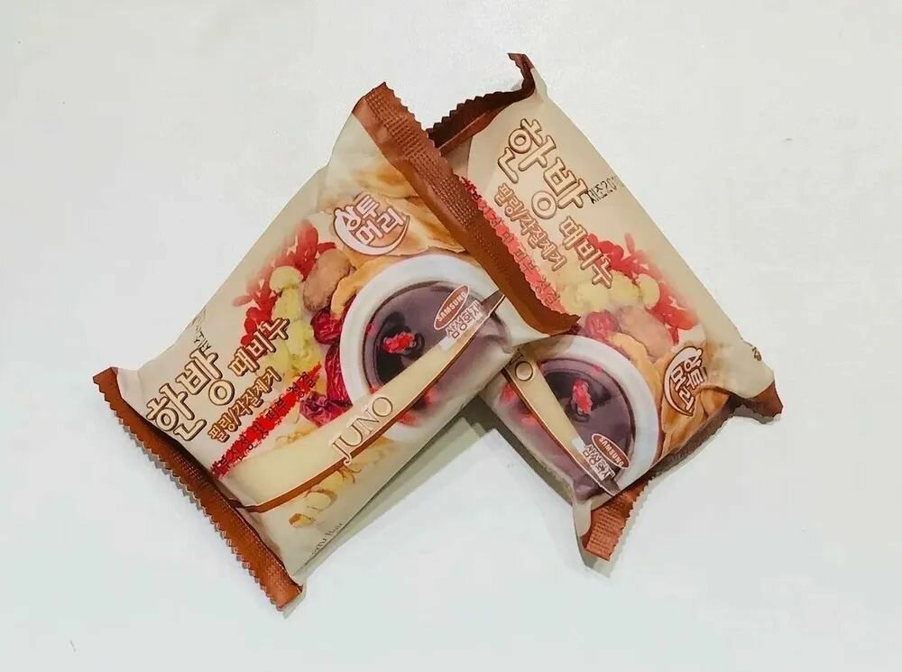 JUNO корейское мыло-пилинг для лица и тела с экстрактом восточных трав 3шт х 150 гр