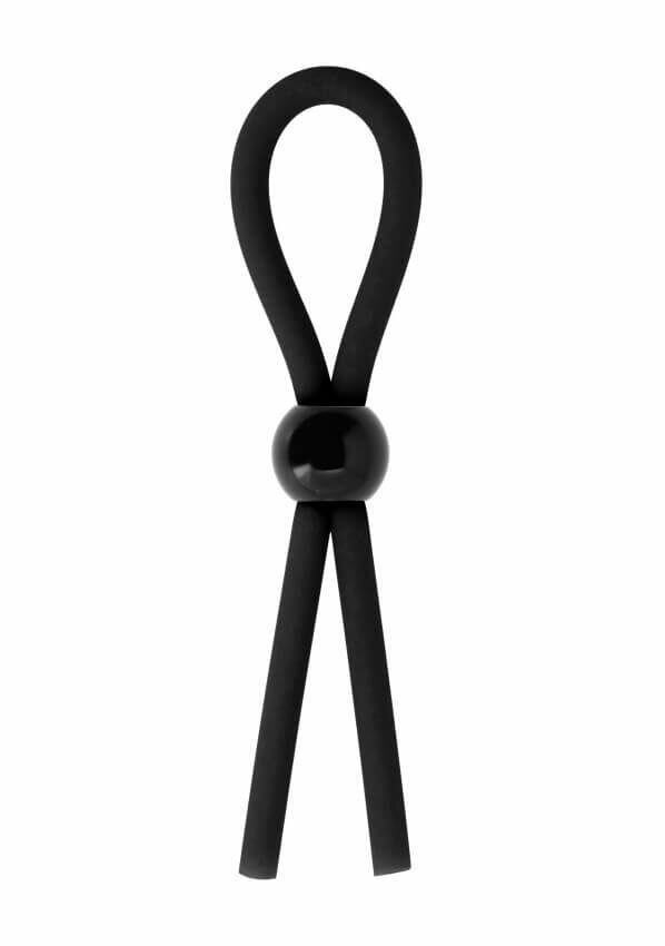 Мужское лассо для пениса. 1 черная бусина