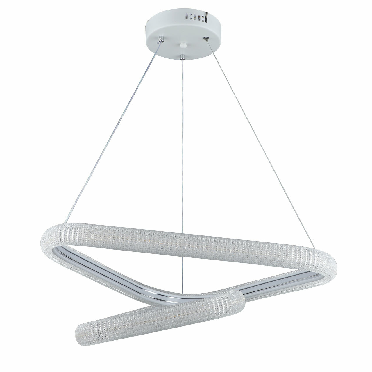 Светильник подвесной светодиодный, люстра De City Оскар 510015201, 210W LED, цвет: белый, пульт в комплекте