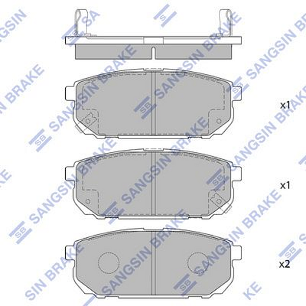 HI-Q SP1154 (3ED00583021 / 583023ED00 / 583023ED00_NG) sp1154sns 1042 02 колодки дисковые з.\ Sorento (Соренто) 2.4i / 3.5i /