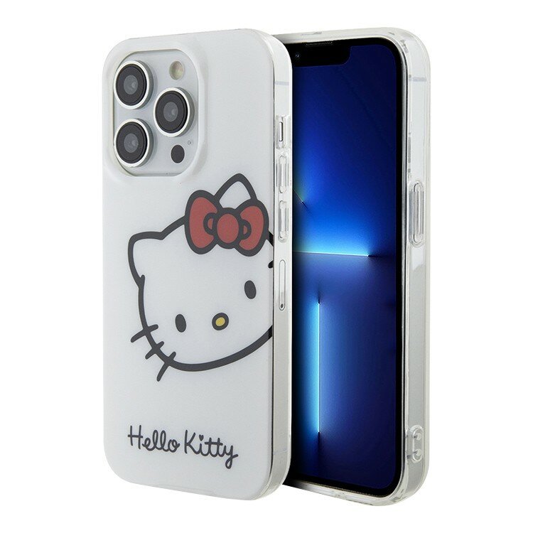 Hello Kitty пластиковый чехол для iPhone 15 Pro, Kitty Head белый