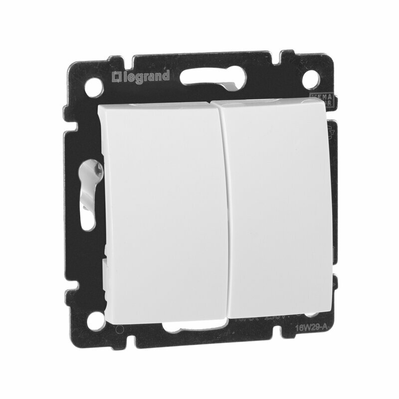 Выключатель Legrand "Valena" 774405, 2 клавиши, скрытый монтаж, IP20