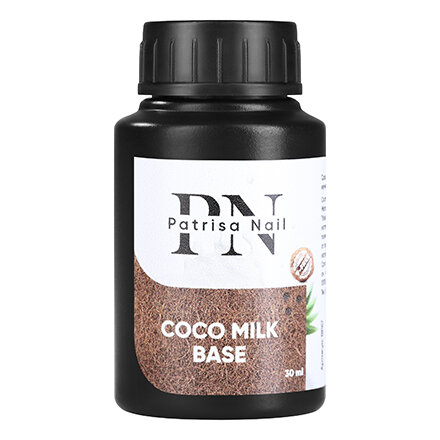 База для гель-лака Patrisa Nail Coco milk base камуфлирующая каучуковая молочная, 30 мл