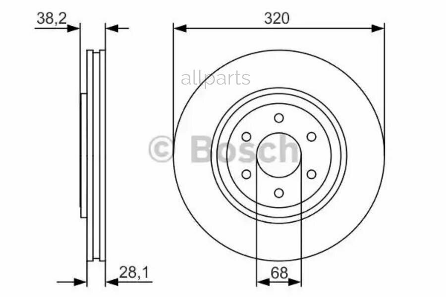 BOSCH 0986479S35 Тормозной диск передний Premium 2