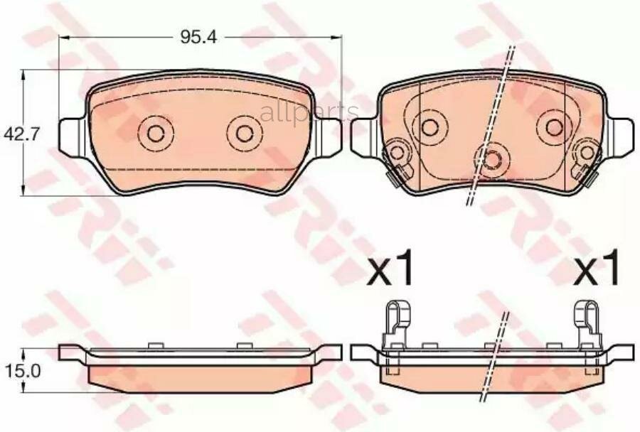 TRW GDB3585 Колодки задние TRW GDB3585