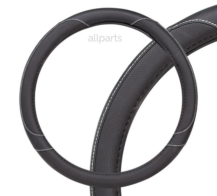 AIRLINE AWC-SL-01S Оплетка на руль, искусственная кожа с перфорацией, черная, 36 см / S