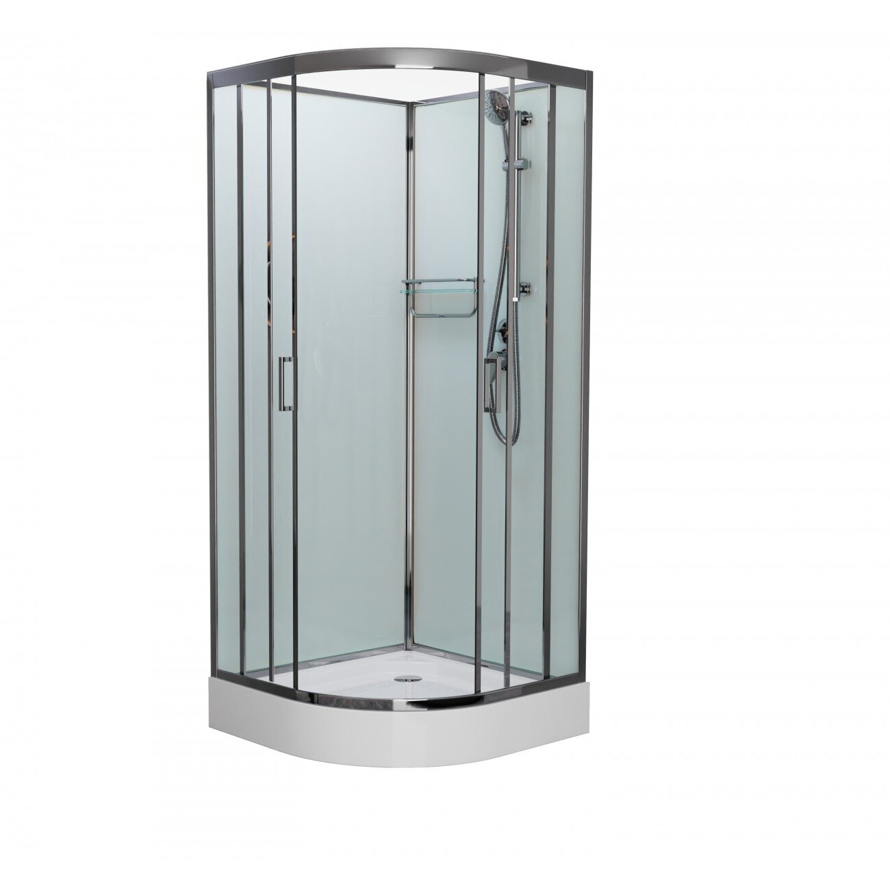 Душевая кабина Frank F420 Brilliant б/к 120х120х215 профиль хром, стекло прозрачное 162009