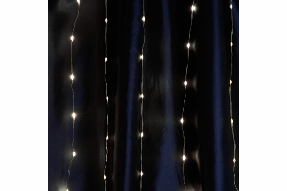 FERON Светодиодная гирлянда Штора cl26 занавес водопад 2x2м + 3м 230v 5000к, статичная, c питанием от сети, прозрачный шнур, 48596