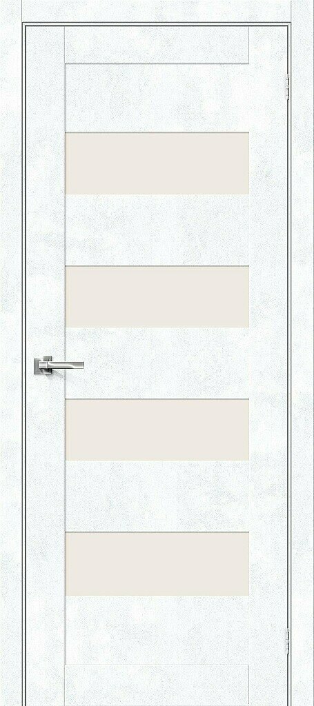 Дверь Браво-23 / Цвет Snow Art / Стекло Magic Fog / Двери Браво
