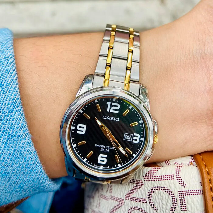Наручные часы CASIO Collection, золотой, серебряный — фото 1