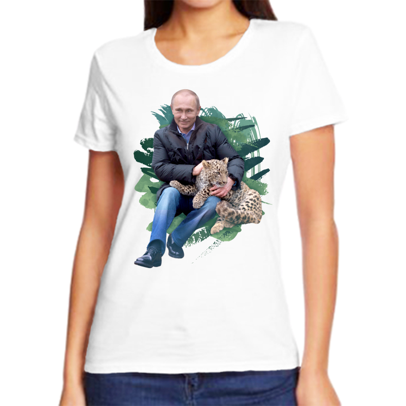 Футболка с Путиным и ягуаром