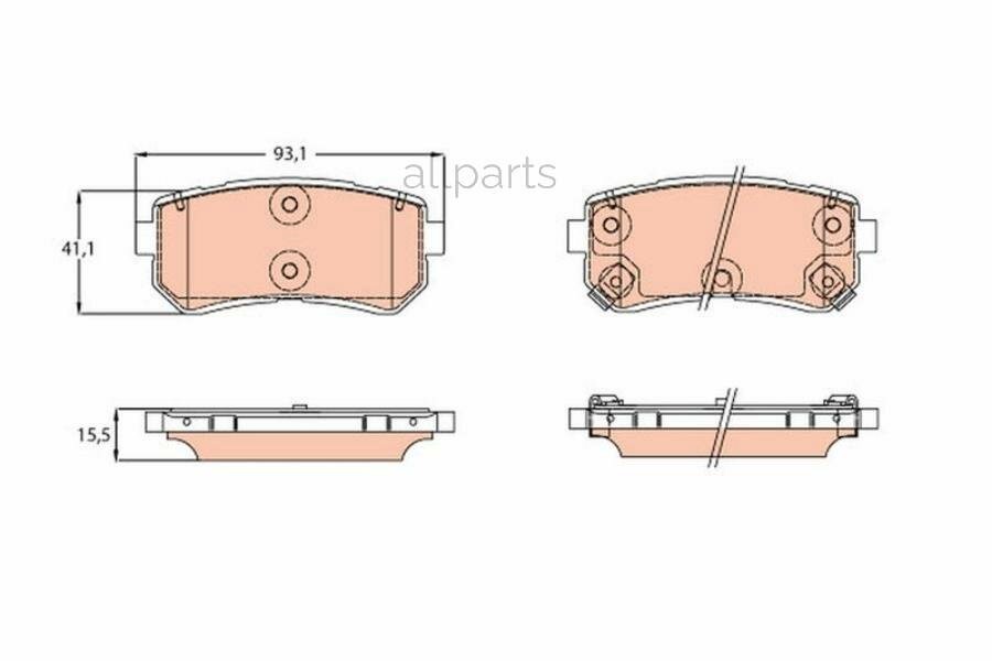 TRW GDB3641 GDB3641 колодки дисковые з!\ Hyundai ix20 10>