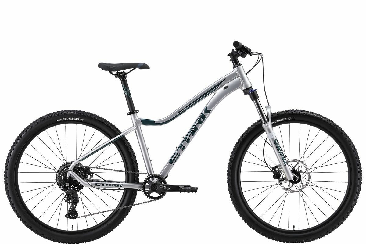 Велосипед Stark Tactic 27.4 HD (2024) / размер: 18" / цвет: серебро/еловый / скоростей: 9 / рама: Алюминий (Alloy)