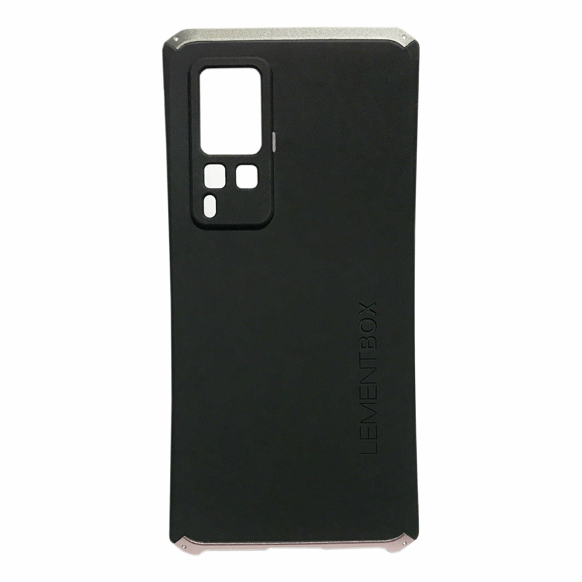 Противоударный чехол для Vivo X60 Pro, Case, черный с серебристым