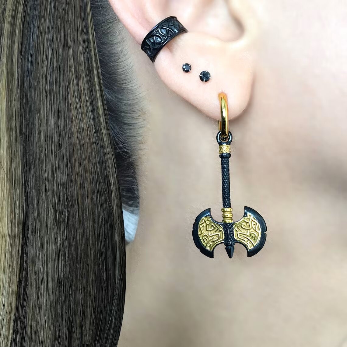 Серьги конго, одиночные