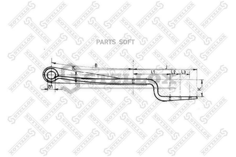 Полурессора !1/49x55x100 500+470/320/50/70 Kr150 S30/- BPW Stellox арт. 8455614SX