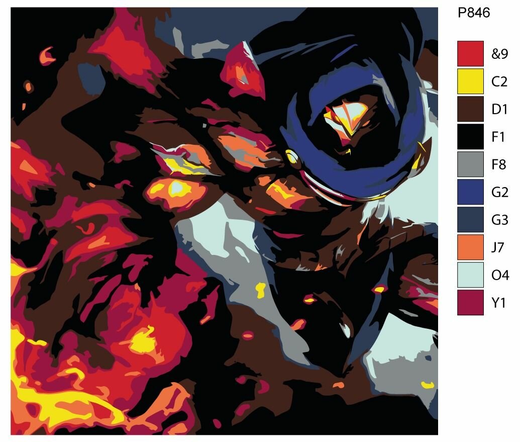 Детская картина по номерам P846 "Игра Mobile Legends. Алдос" 30x30