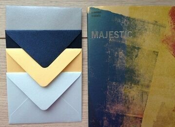 200 шт. Конверт 78х110 мм Majestic Marble White (Белый мрамор) 120г/м2