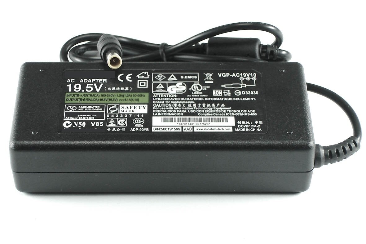 Блок питания для ноутбука Sony 19.5V 4.1A (80W) разъем 6.5 x 4.4