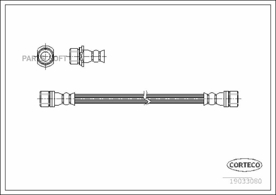 CORTECO Шланг тормозной