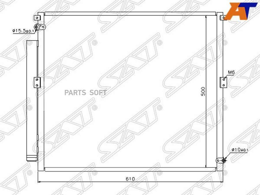 Радиатор кондиционера Toyota Land Cruiser Prado (J120) 02-09 / 4Runner 02-09 SAT ST-TY91-394-M0 | цена за 1 шт