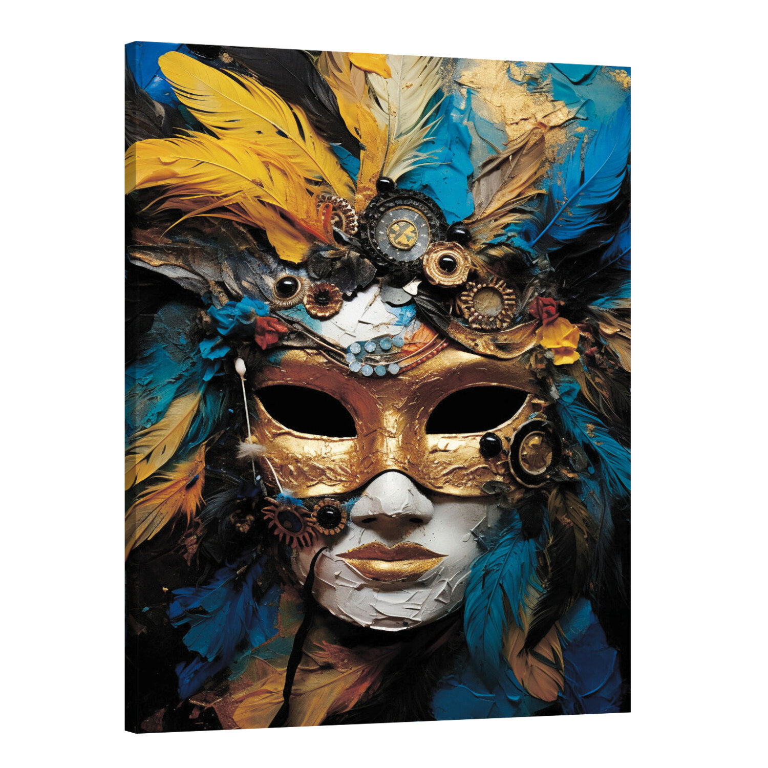 Интерьерная картина 50х70 "Маскарад короля и шута"