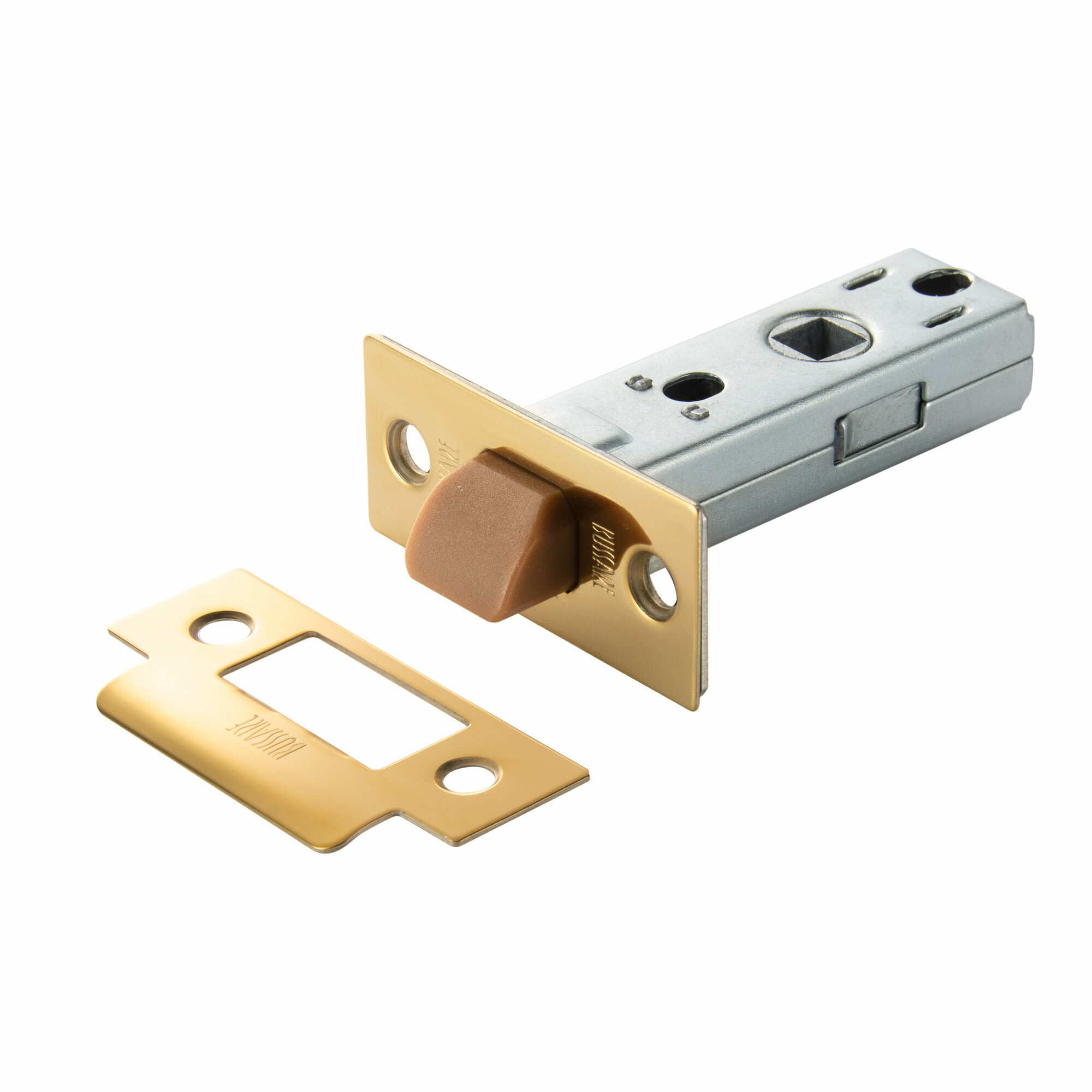 Защелка врезная межкомнатная с пластиковым язычком BUSSARE L6-45 PLAST GOLD