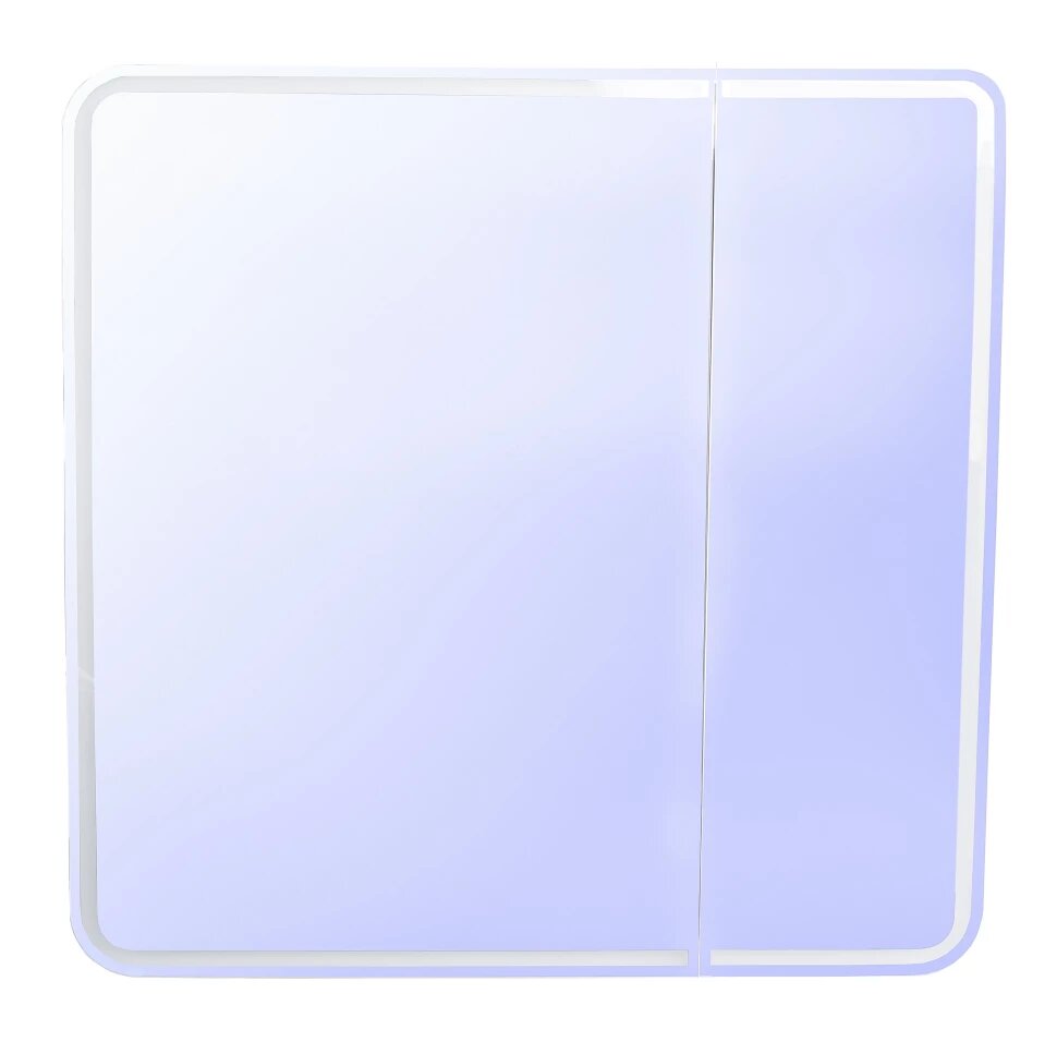 Зеркальный шкаф 80x80 см белый L Style Line Каре СС-00002276