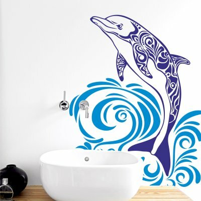 Наклейка в ванную комнату «Lovely dolphin»