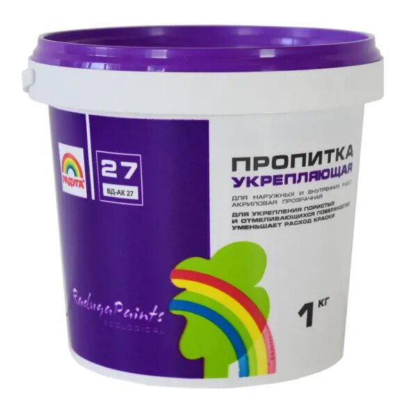Грунтовка укрепляющая Радуга-27 1 кг прозрачная