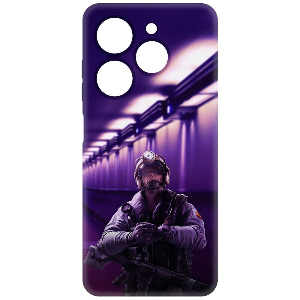 Чехол-накладка Krutoff Soft Case Cтандофф 2 (Standoff 2) - Неон для TECNO Spark Go 2024 черный