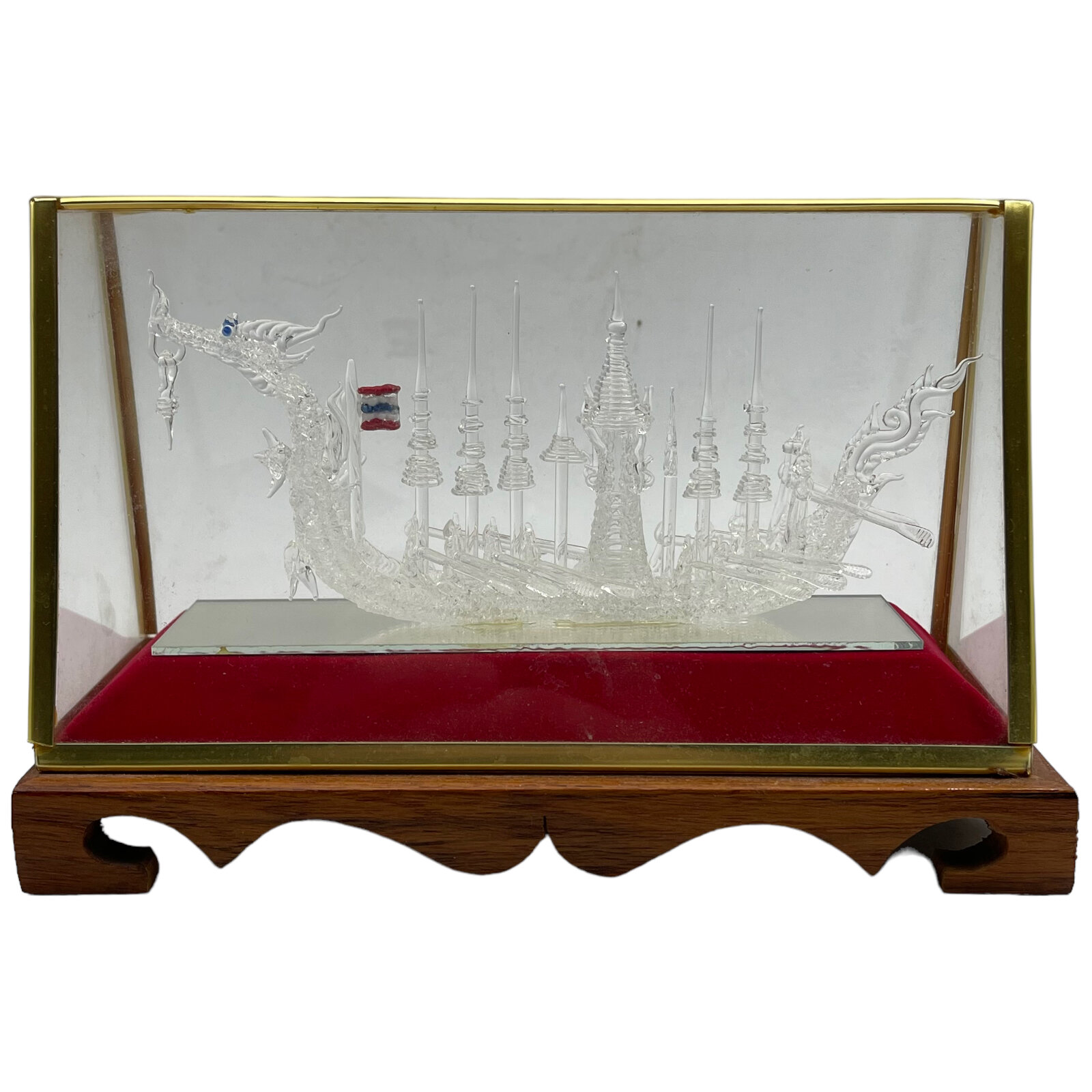 Стеклянная модель "Тайский корабль-дракон" 1950-1960 гг. Таиланд