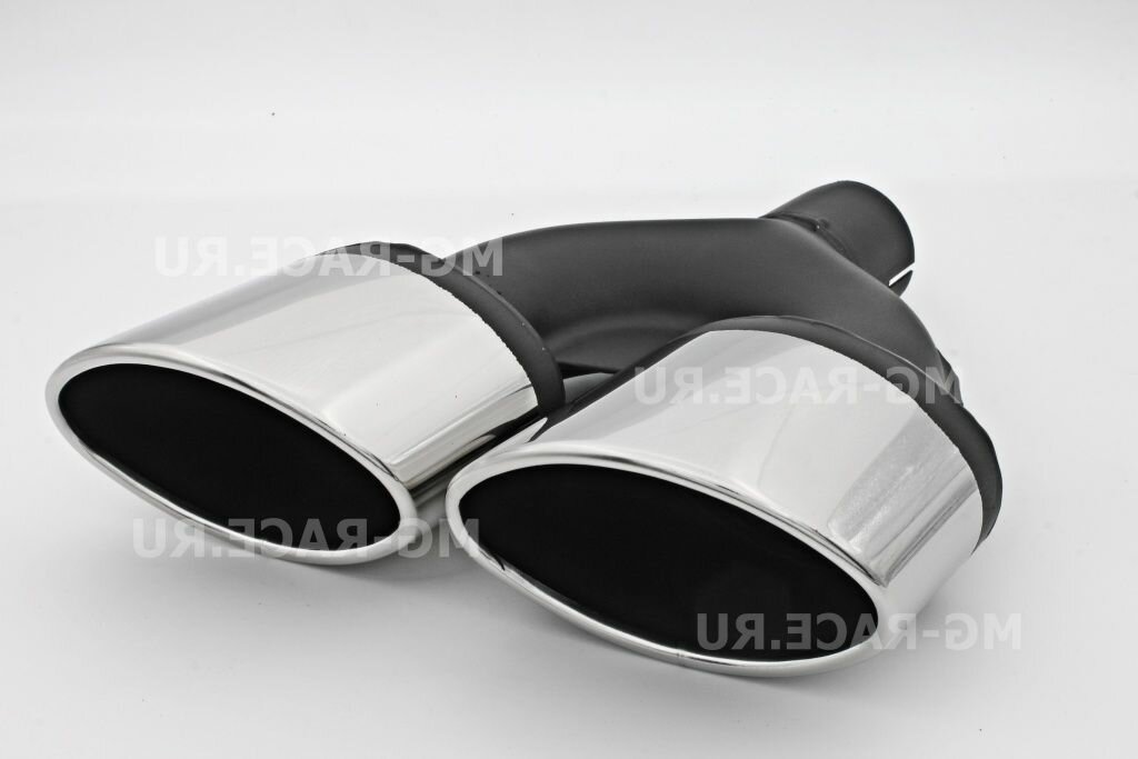 Насадка глушителя Двойная эллипсная 120х80 скошенная Правая (Пустая) M2-27HR