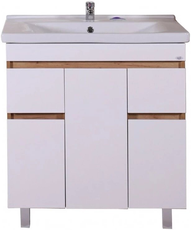 Тумба с раковиной белый/дуб золотой 80,5 см ASB-Mebel Марко