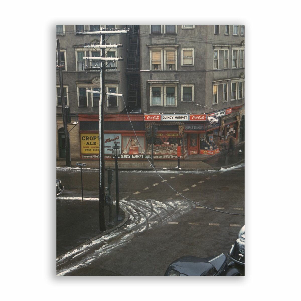 Постер, плакат на бумаге / Американские ретро города / Размер 40 x 53 см