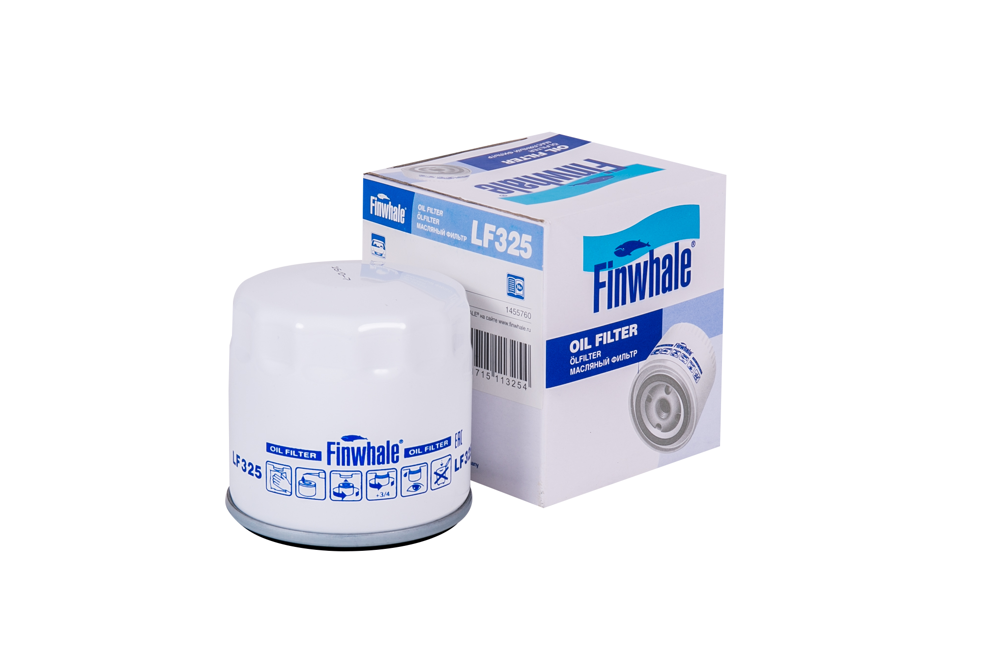 Фильтр масляный Ford Focus 2 (1.4/1.6 бензин), Фокус 3 (1.5/1.6 EcoBoost), FINWHALE LF325 / 1883037 / 1714387