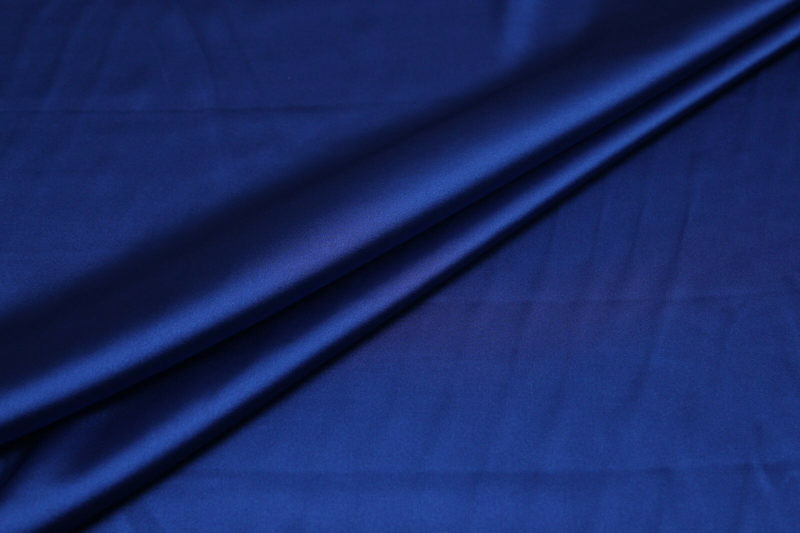 Ткань Атлас однотонный синий, 280 г/пм, ш145см, 0,5 м