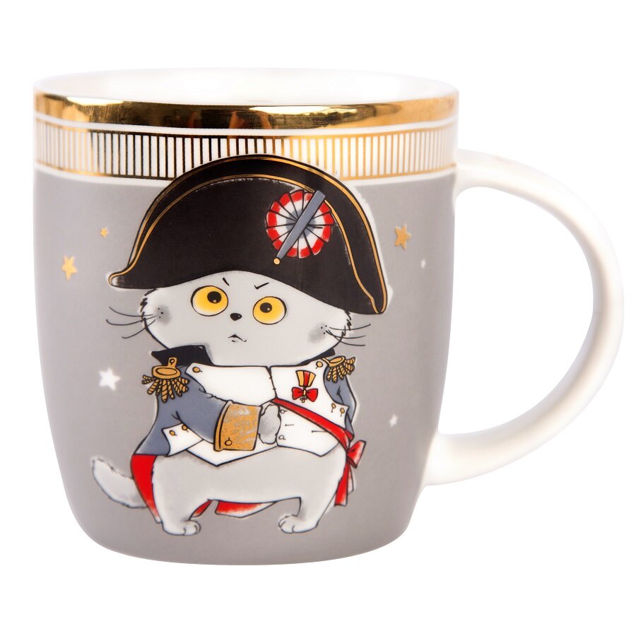 Кружка BUDI BASA Кот Басик Наполеон, 400 мл