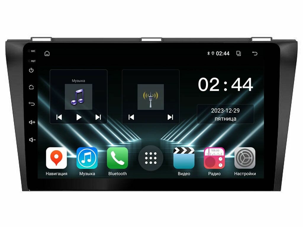 Штатная магнитола Mazda 3 1 BK 2003-2009 UNISON 09T4 4Gb/64Gb IPS BT Wi-Fi CarPlay (161-09T4)