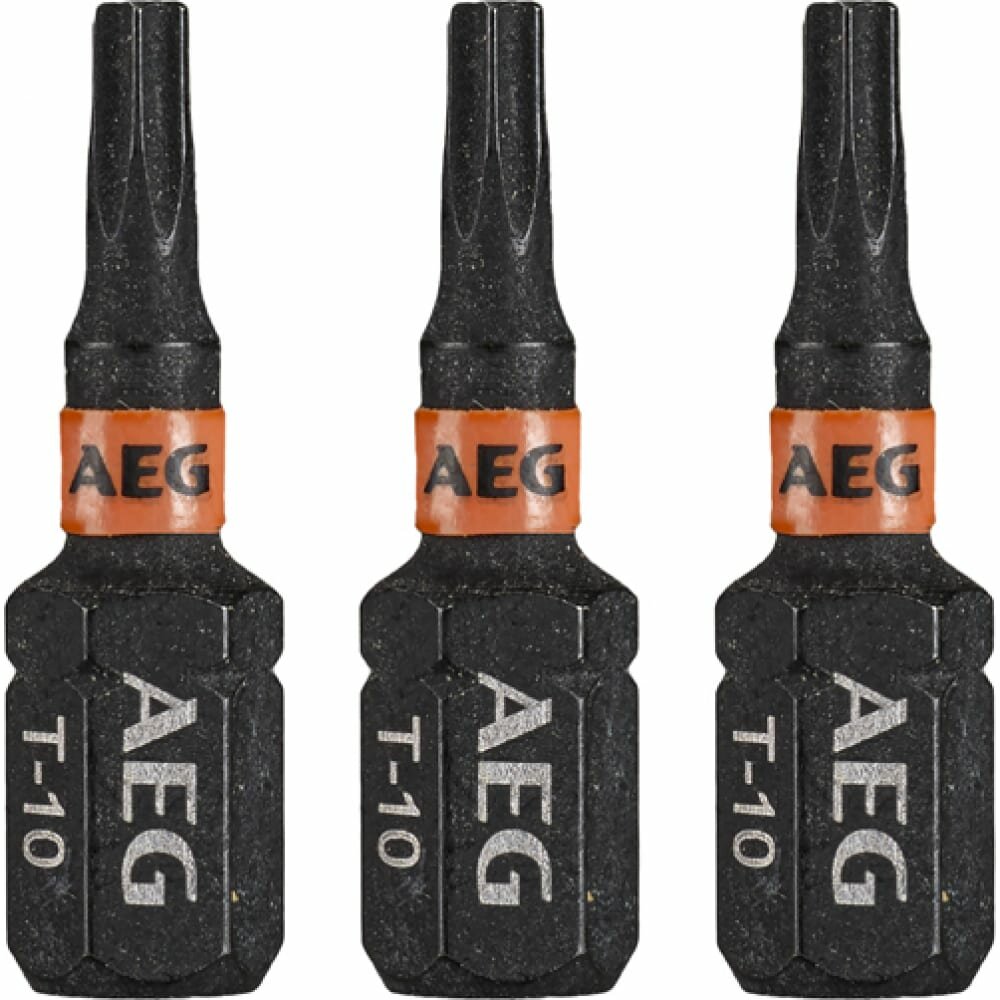 Биты ударные AAK253TX10 (3 шт; TX10; 25 мм) AEG 4932479173, с ударными шуруповертами — фото 1