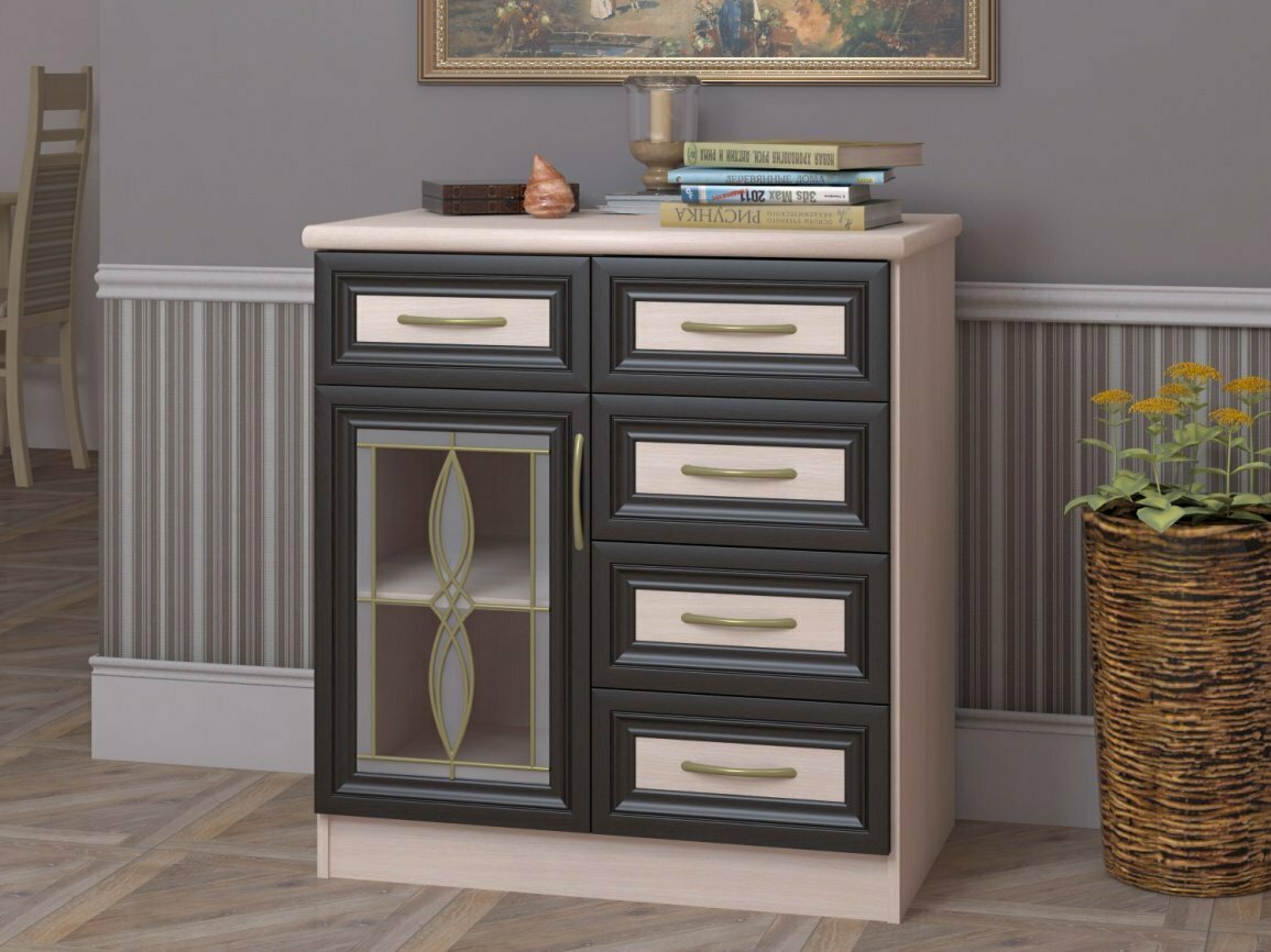 Комод Версаль-7 Дуб Молочный для одежды 80*90*48