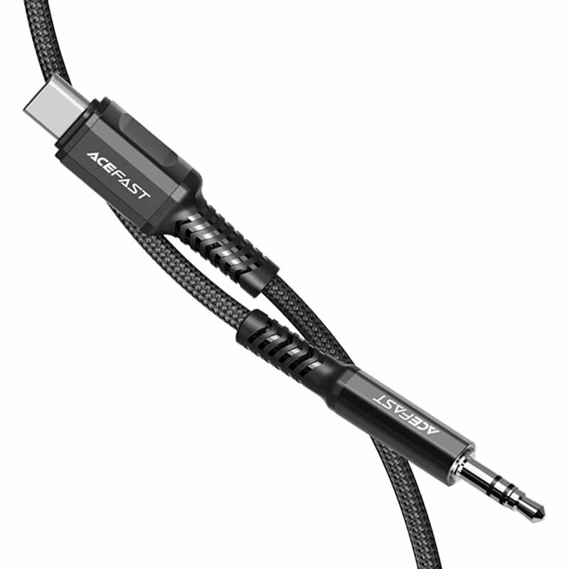 Кабель Acefast C1-08 USB-C to 3.5 mm Cable (1,2 метра) чёрный (AF-C1-08-BK)