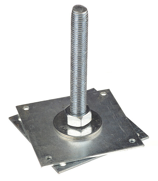 Анкер регулировочный оцинкованный М24 h200 150х150х4 мм 42230