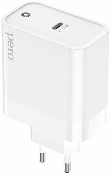 СЗУ PERO TC16 GaN USB-C PD 65W White (Белый)