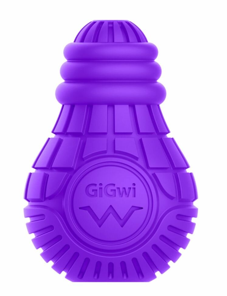 GiGwi BULB RUBBER игрушка для собак крупных пород Резиновая лампочка, фиолетовая, 12 см