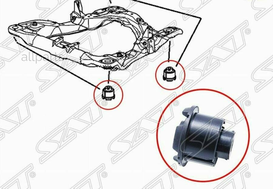SAT ST-50260-TA0-A01 Сайлентблок подрамника Honda Accord 08-13 / Acura TSX 08-14